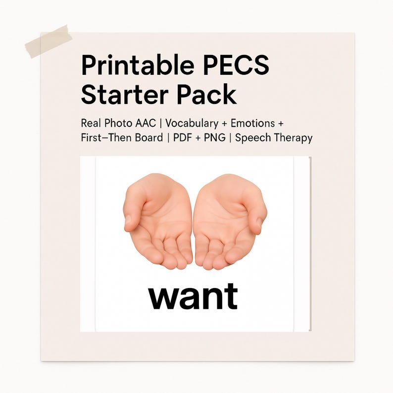 PECS Communication Cards Printable | Real Photo Flash Cards | Speech ...