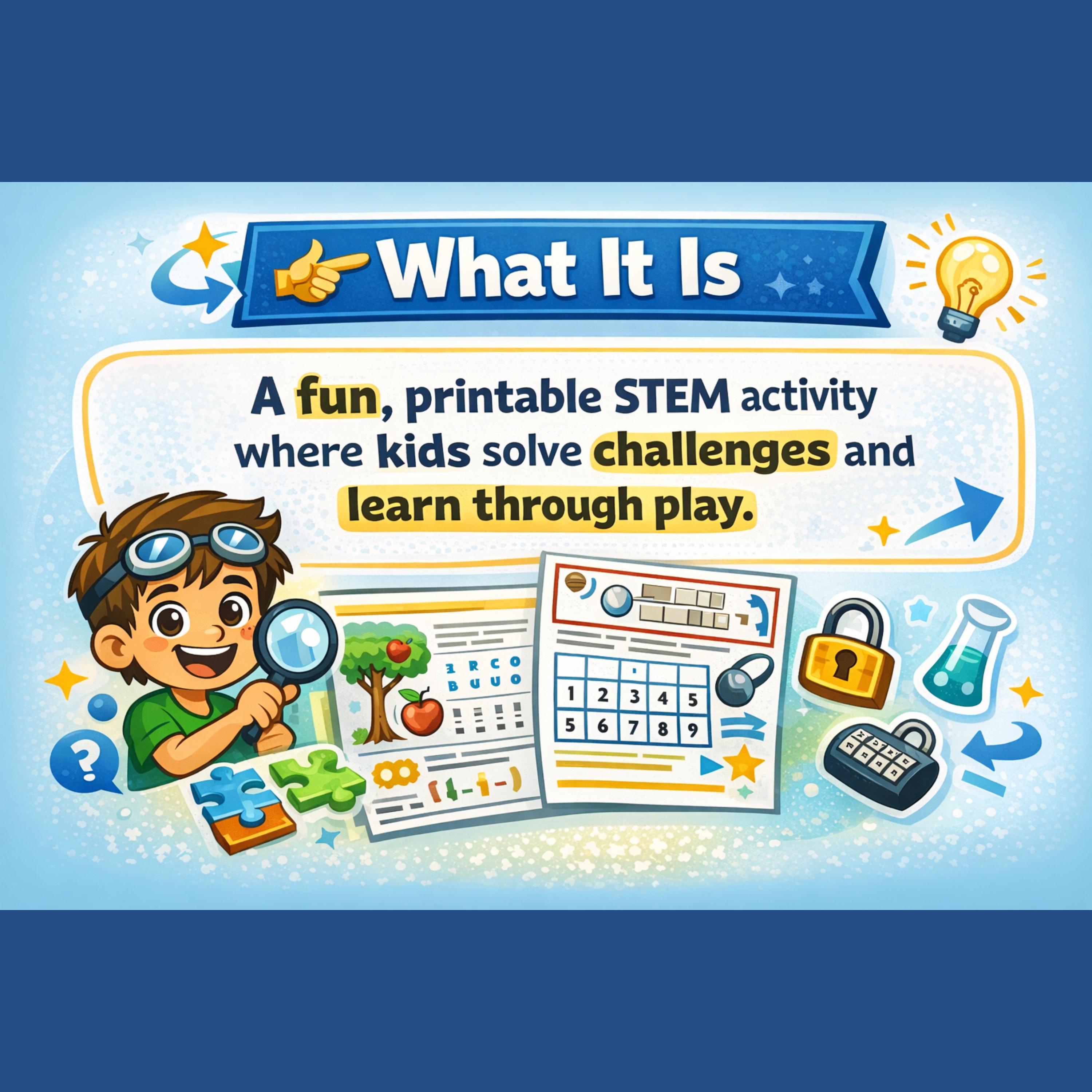 Escape Room for Kids Printable Homeschool Gravity STEM Activity Fun ...