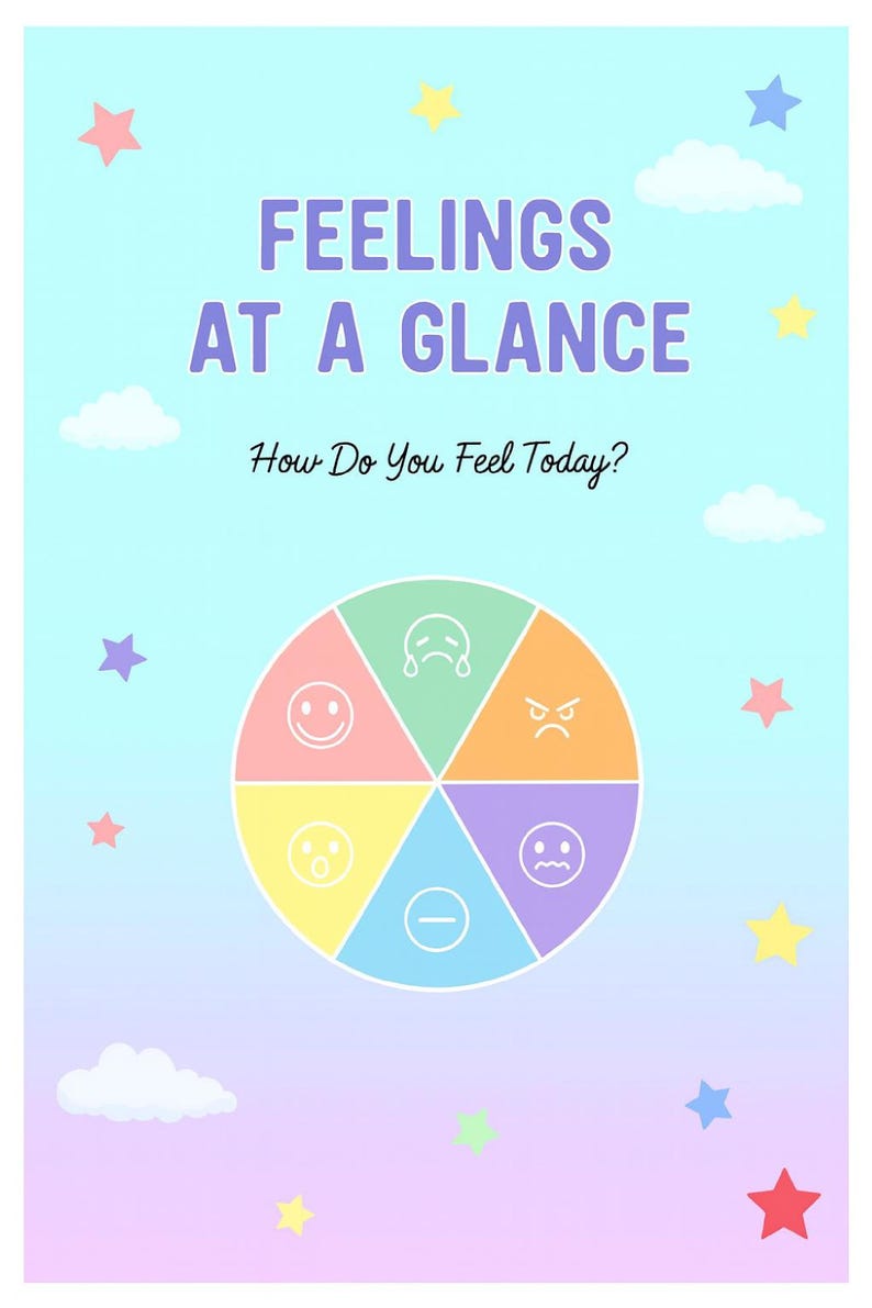 Feelings Chart Poster: Social Emotional Learning Kids Decor (PDF/PNG ...