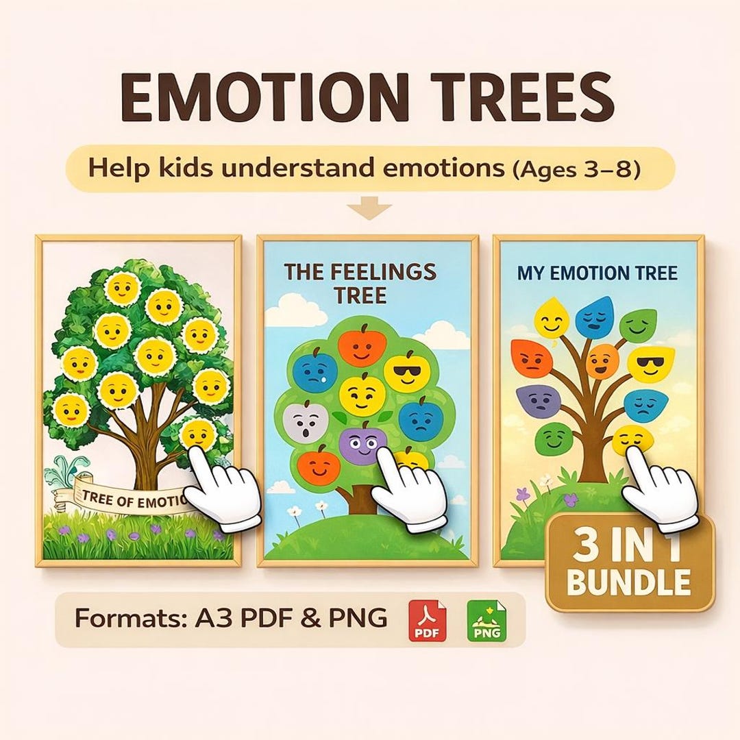 Kids Emotion Chart | Feelings Tree Poster | SEL Visual Aid for ...