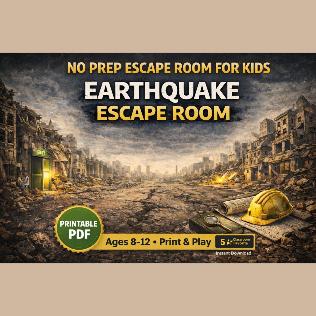Earthquake Escape Room Printable STEM Activity | No Prep Homeschool ...