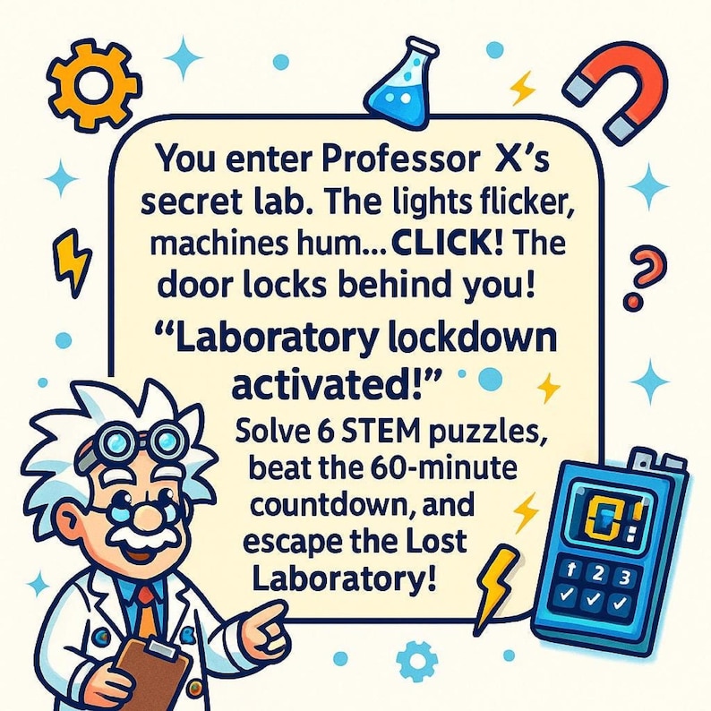 STEM Escape Room Kit | Kids Printable Science Puzzle (instant Download ...