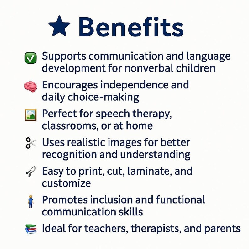 PECS Cards Printable Pack – Real Photo Communication Visual Aids ...