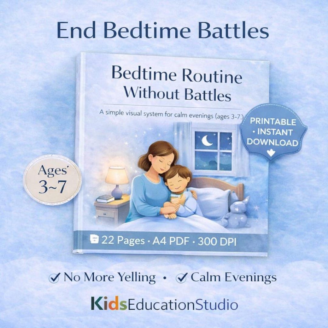 Bedtime Routine for Kids – Printable Visual Schedule, Bedtime Chart for ...