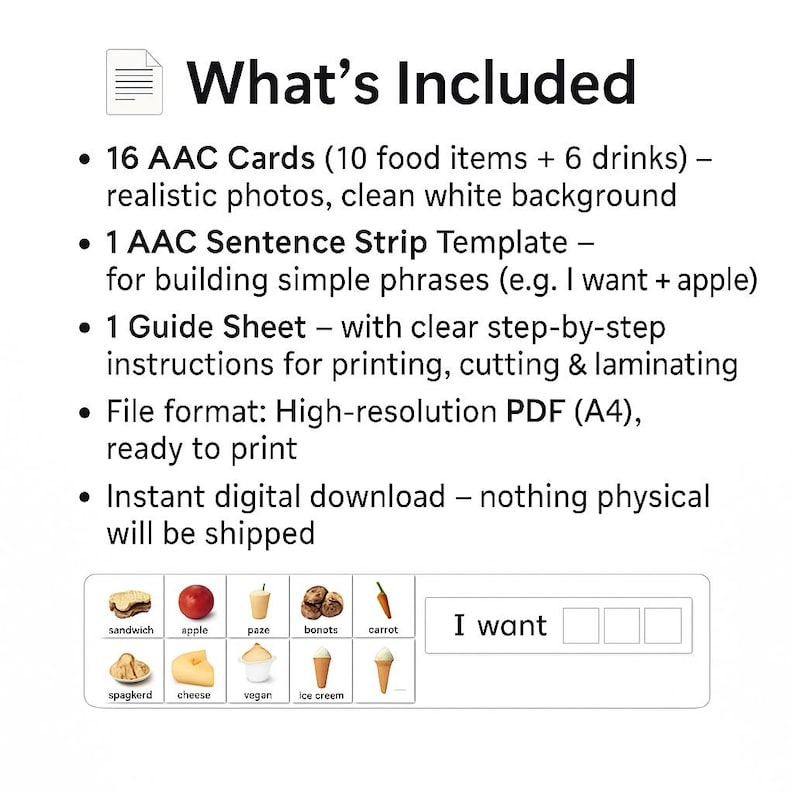 AAC Communication Cards Printable Pack – Real Photo Communication ...