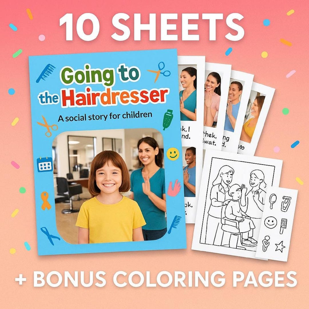 Autism Support Social Story – Going to the Hairdresser | Therapist Gift ...