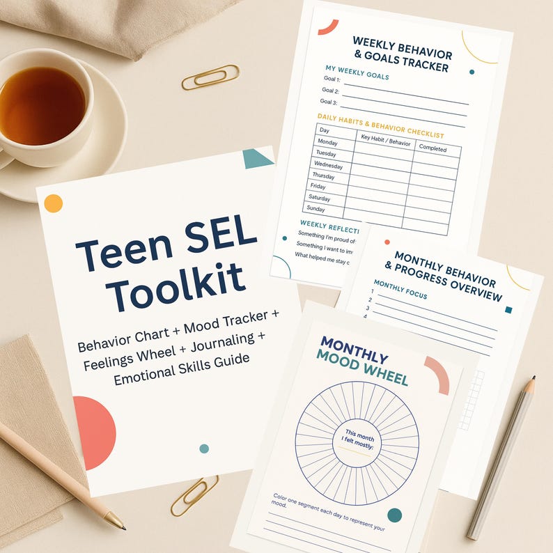 Teen SEL Toolkit | Emotional Regulation Worksheets | Mood Trackers ...