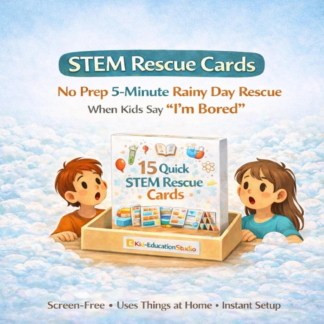 No Prep 5 Minute STEM Activity for Kids – Indoor Rainy Day Printable ...