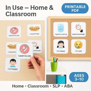 Autism Visual Aids Cards (60) – Visual Schedule Autism - First/then ...