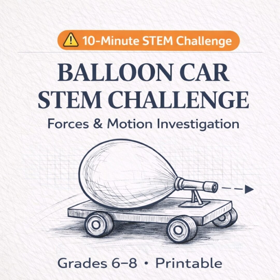 Balloon Car STEM Challenge for Grades 6–8 | Forces & Motion Engineering ...