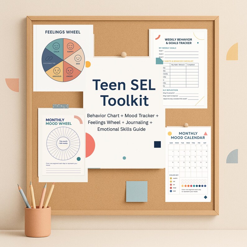 Teen SEL Toolkit | Emotional Regulation Worksheets | Mood Trackers ...