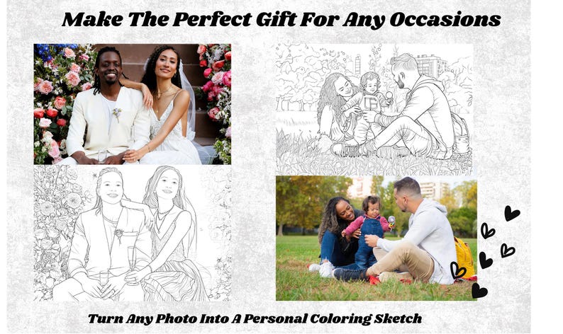 Personalized Coloring Book, Wedding Birthday Christmas Gift, Custom ...