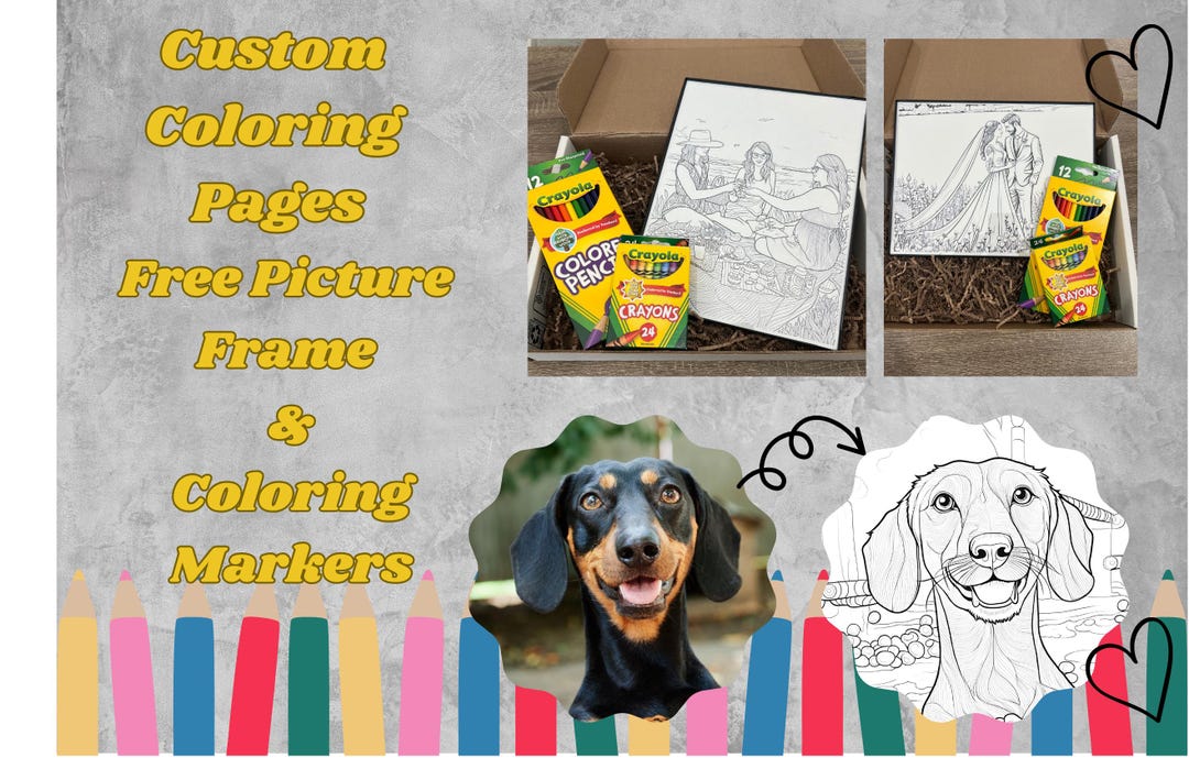 Personalized Coloring Book, Wedding Birthday Christmas Gift, Custom ...