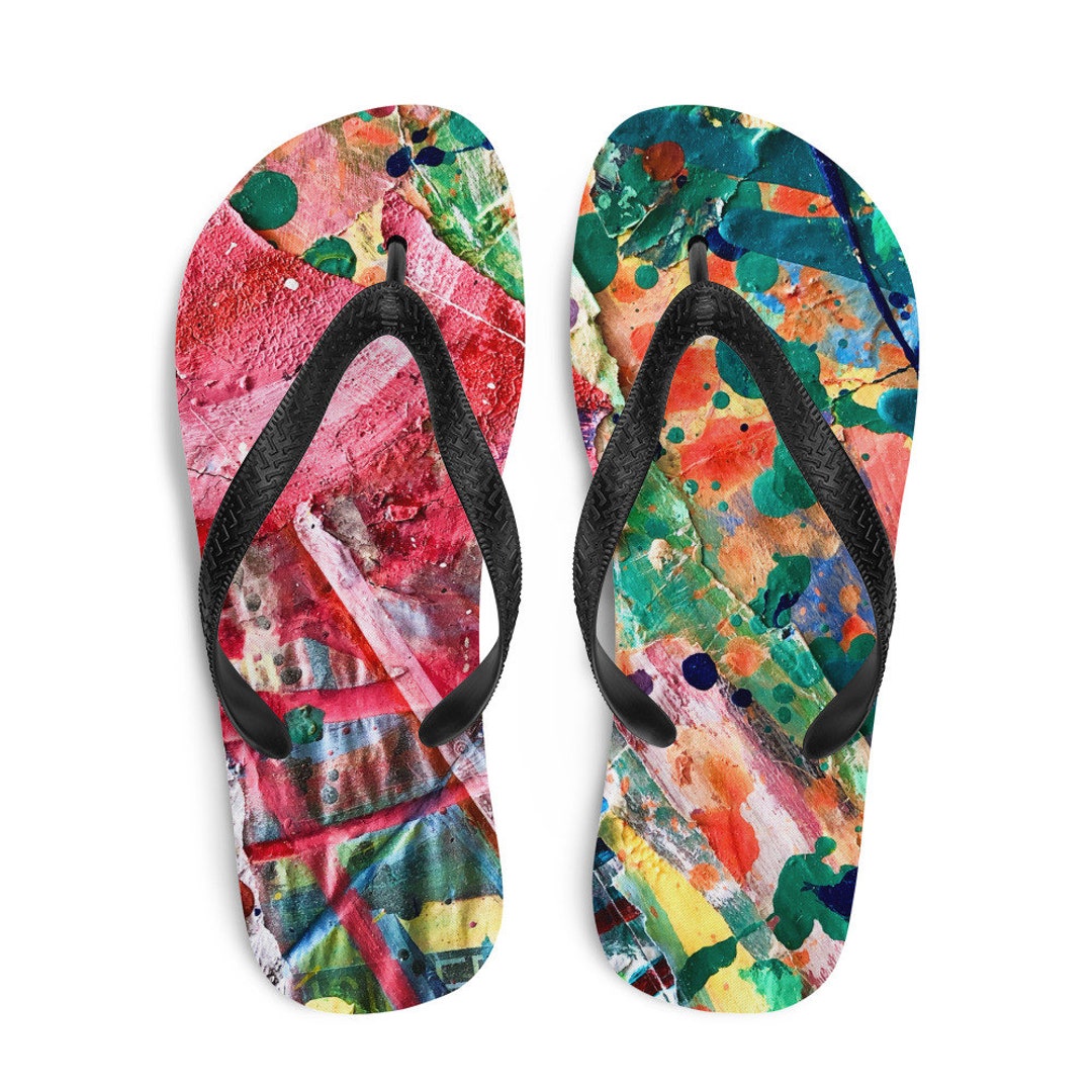 Pink Sun Women's Flip Flops - Etsy