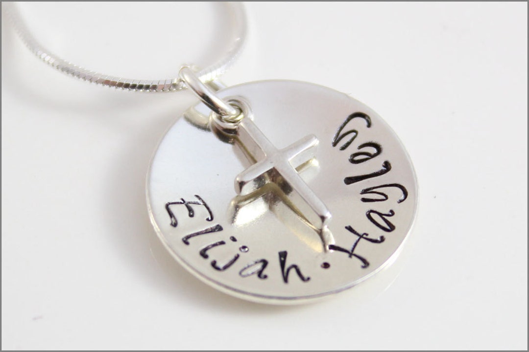 Personalized Name Necklace With Cross Charm | Custom Name Necklace ...
