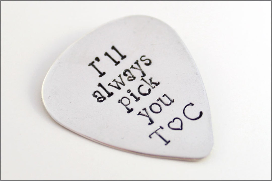 Custom Sterling Silver Guitar Pick: Personalized Music Lover Gift - Etsy