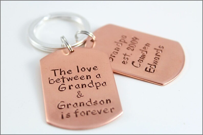 Personalized Copper Dog Tag Keychain Custom Dog Tag - Etsy