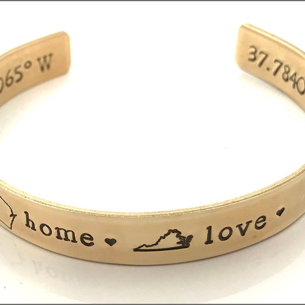 Coordinates Bracelet - Etsy