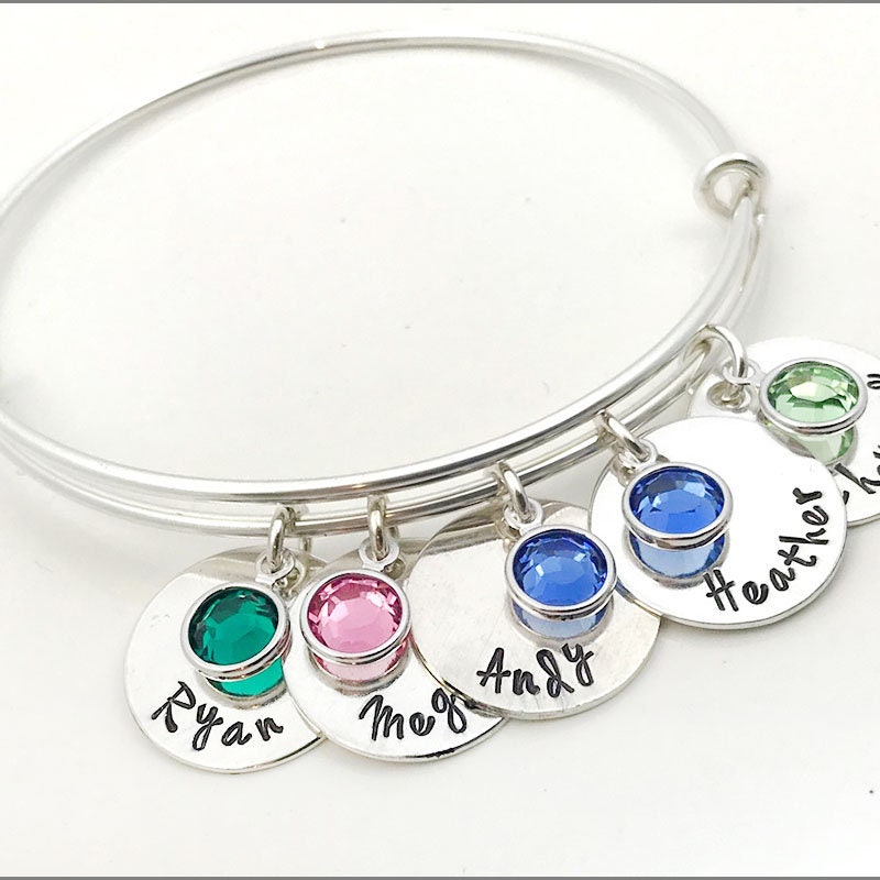 Silver Mom Bracelet - Etsy