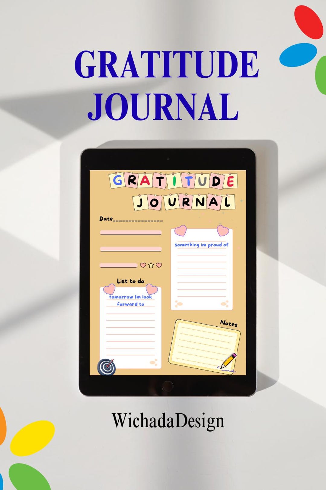 Gratitude Journal + Self-care Checklist + Daily & Weekly Planner Set ...
