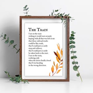 Train Of Life Poem Printable Etsy