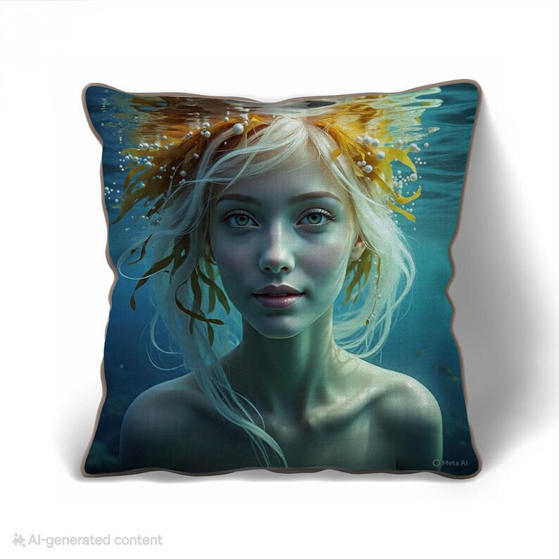 Underwater Sea Nymph – Boho Digital Wall Art | Surreal Nature-inspired ...