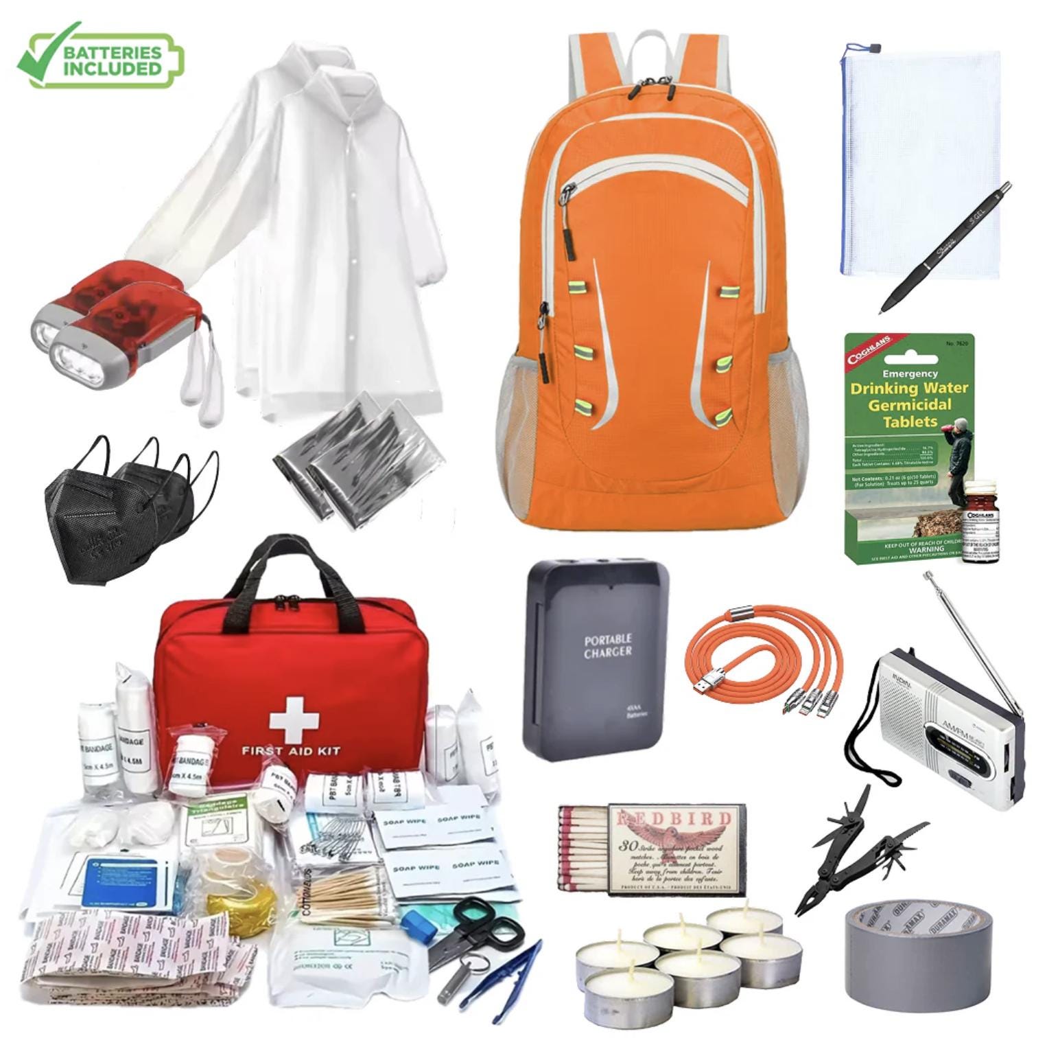 Natural Disaster Emergency Kit for 1 Person | Free Shipping - Etsy ...