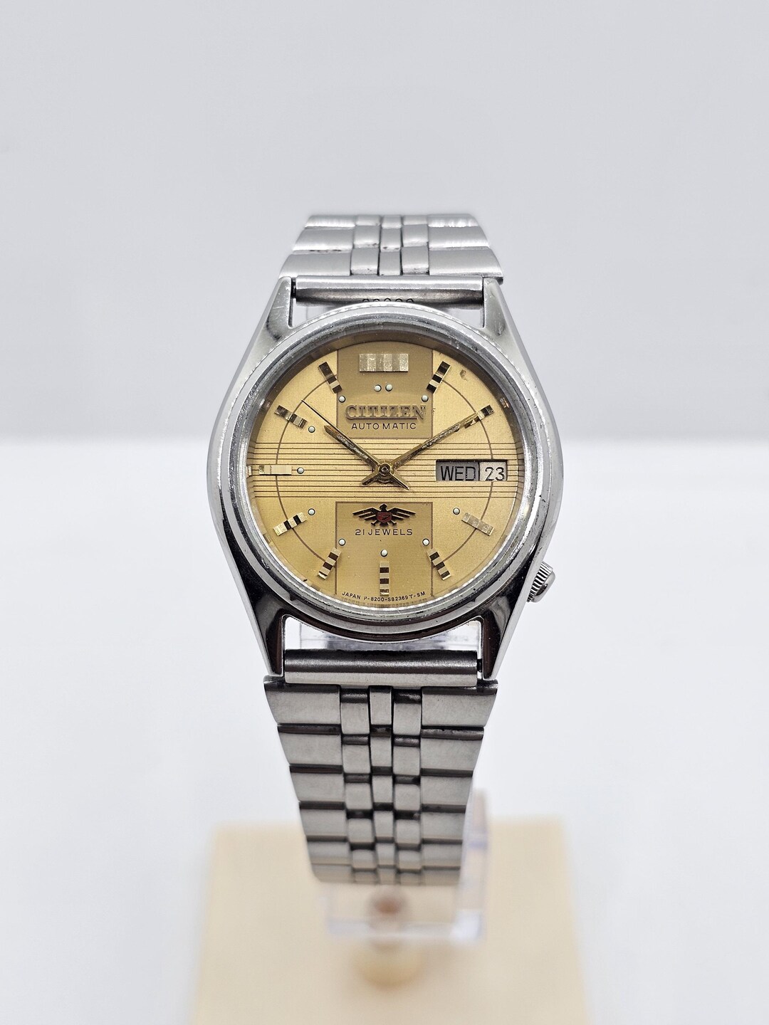Vintage Citizen Automatic Day/date Japanese Men's Wrist Watch Cream ...