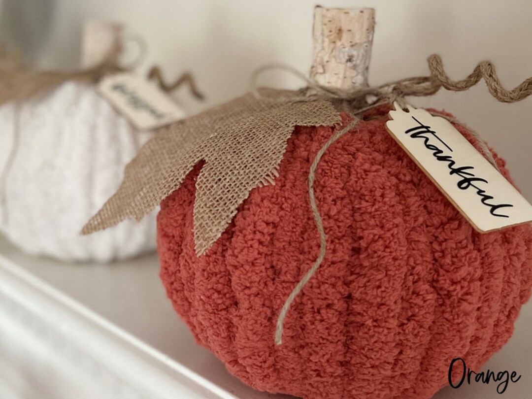 Chunky Yarn Pumpkin Fall Pumpkin Chunky Wrapped Pumpkin With Tag ...