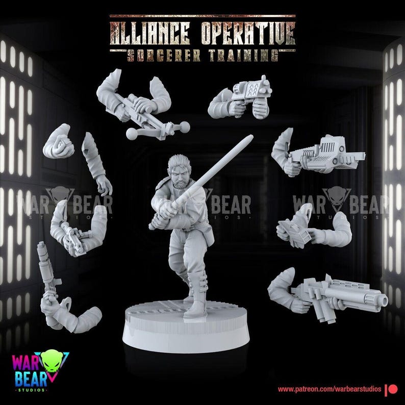 Jedi Kyle con múltiples armas, juego de rol de Star Wars, Legion ...