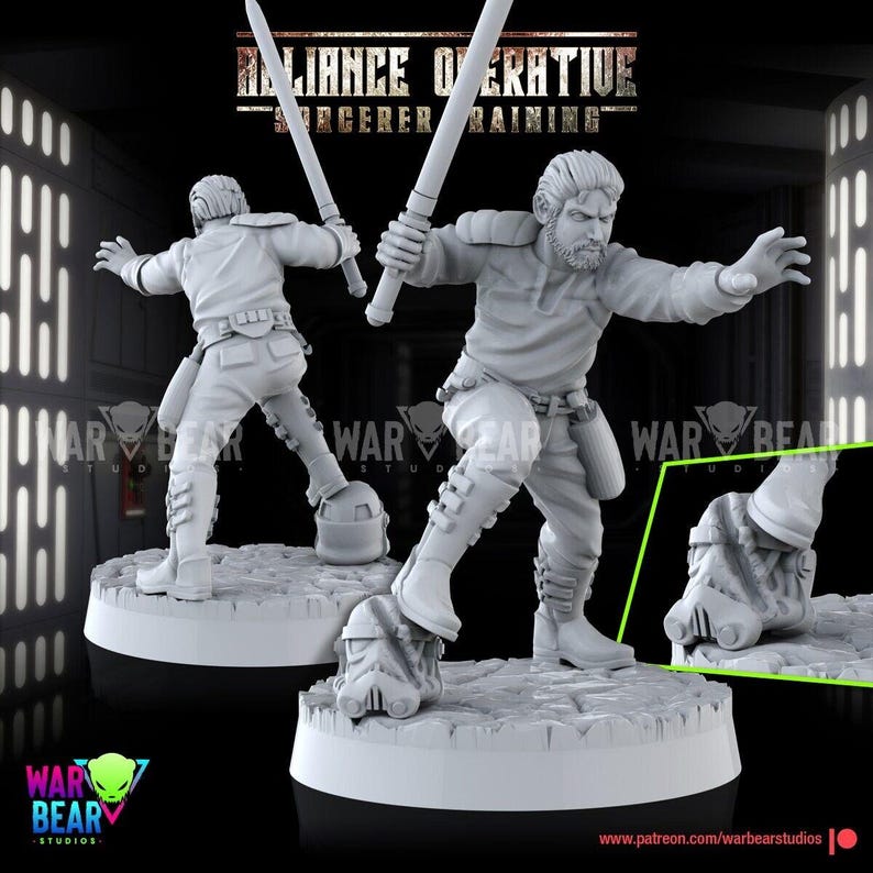 Jedi Kyle con múltiples armas, juego de rol de Star Wars, Legion ...