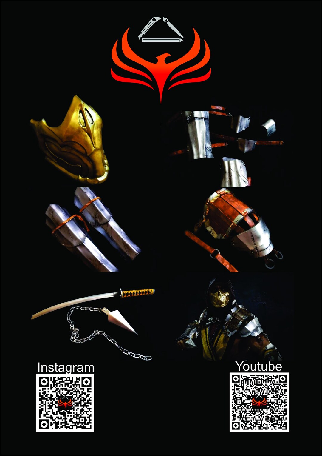 Scorpion Armour and Weapons Pattern | Mortal Kombat 11 (digital Product ...