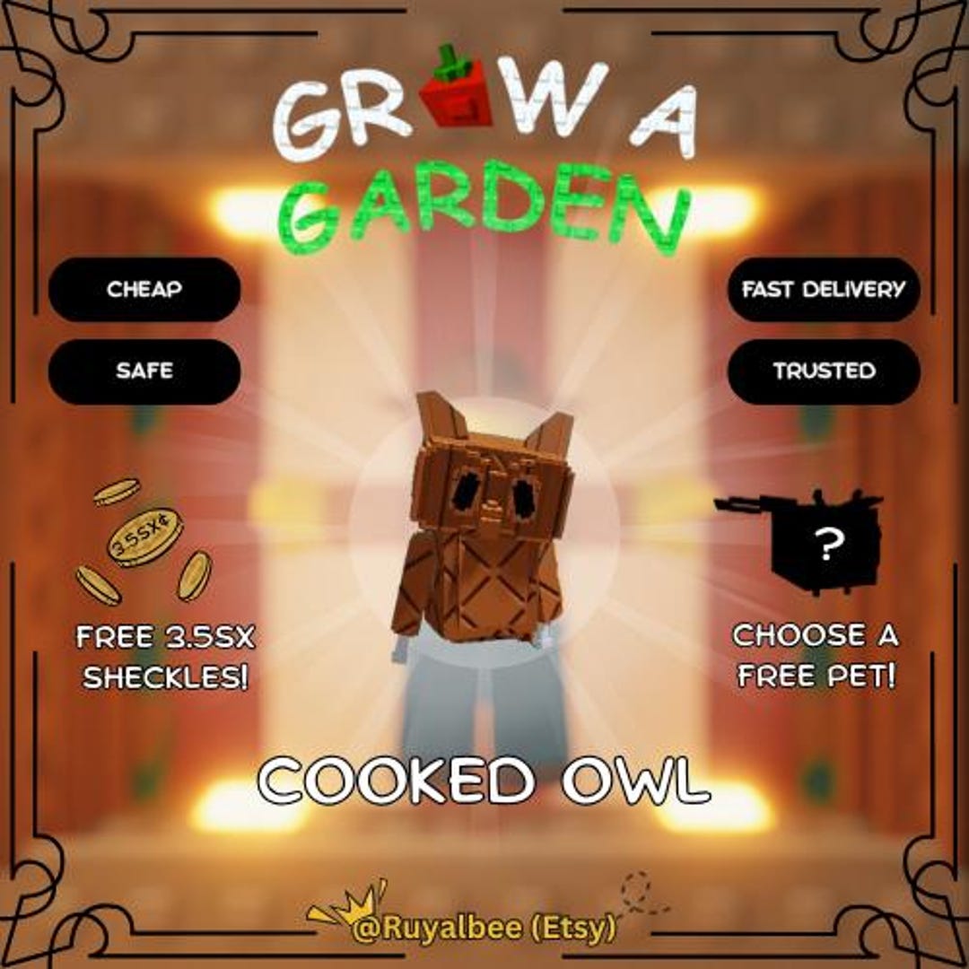 Cooked Owl | Roblox | Grow a Garden | Cheap | Fast Delivery | Freebies ...