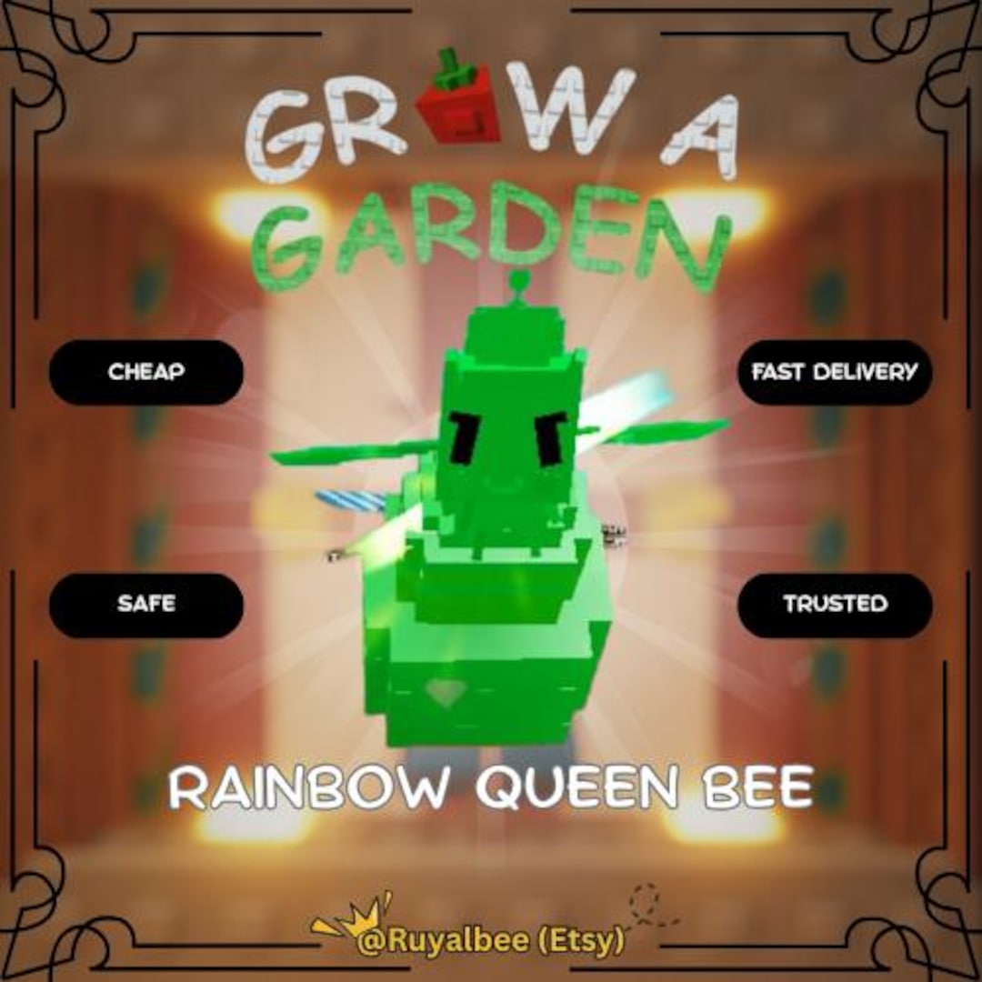 Rainbow Queen Bee | Roblox | Grow a Garden | Cheap | Fast Delivery - Etsy