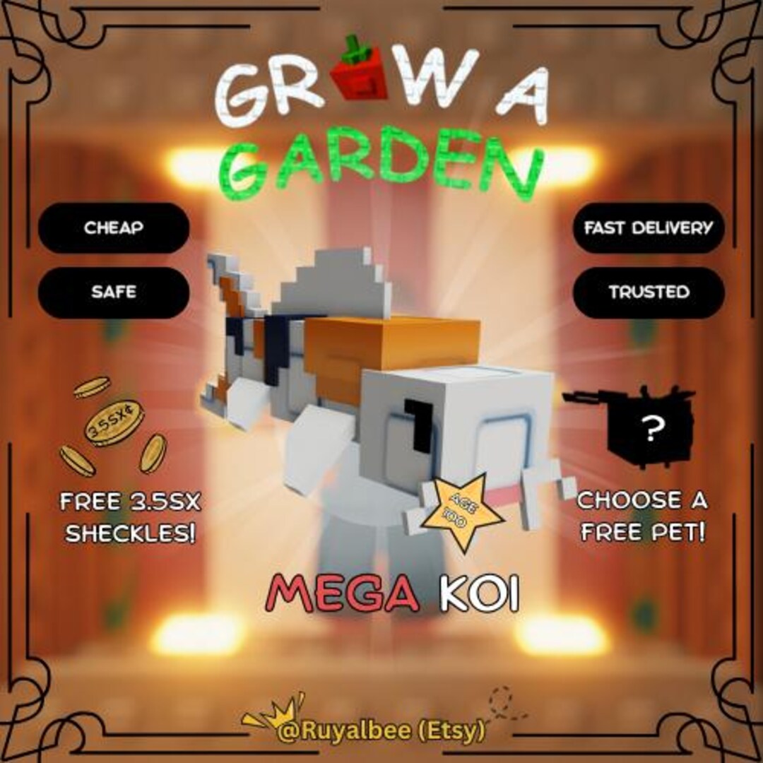Mega Koi (age: 100) | Roblox | Grow a Garden | Cheap | Fast Delivery ...