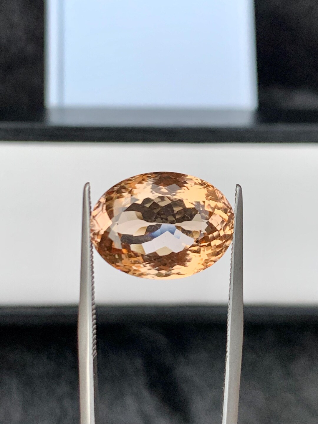 12.77 Carat Natural Morganite – Oval Cut Peach Pink Gemstone, 17.5x12 ...