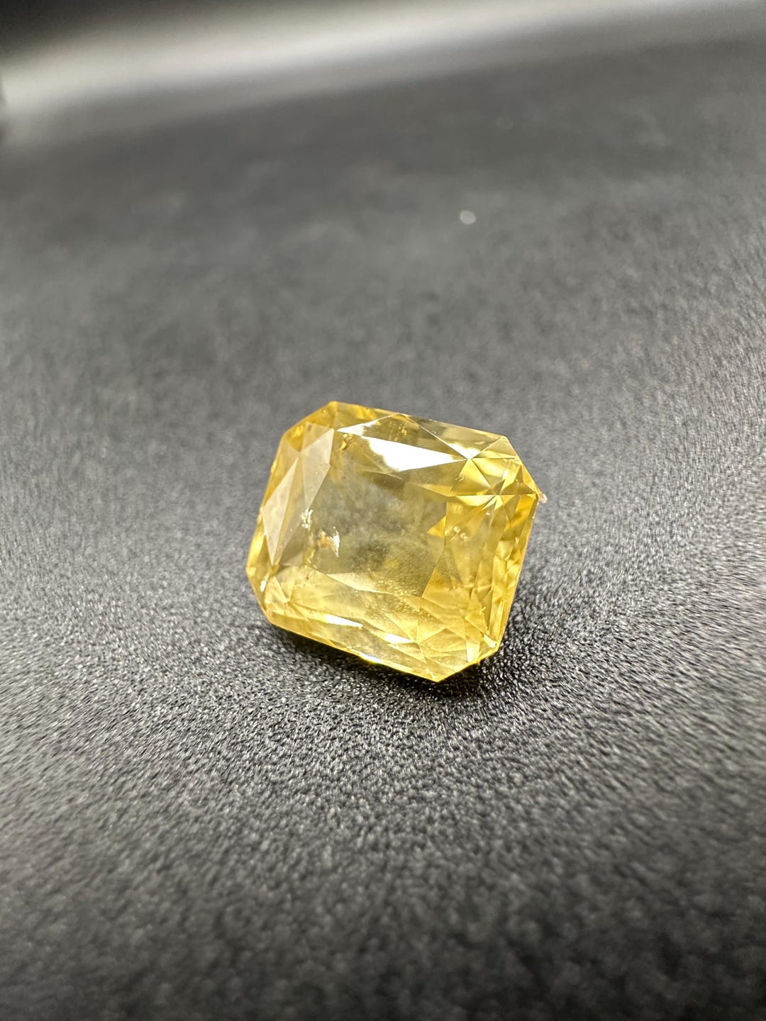 Unheated Ceylon Yellow Sapphire, 5.71ct Octagon Cut, Natural Corundum ...