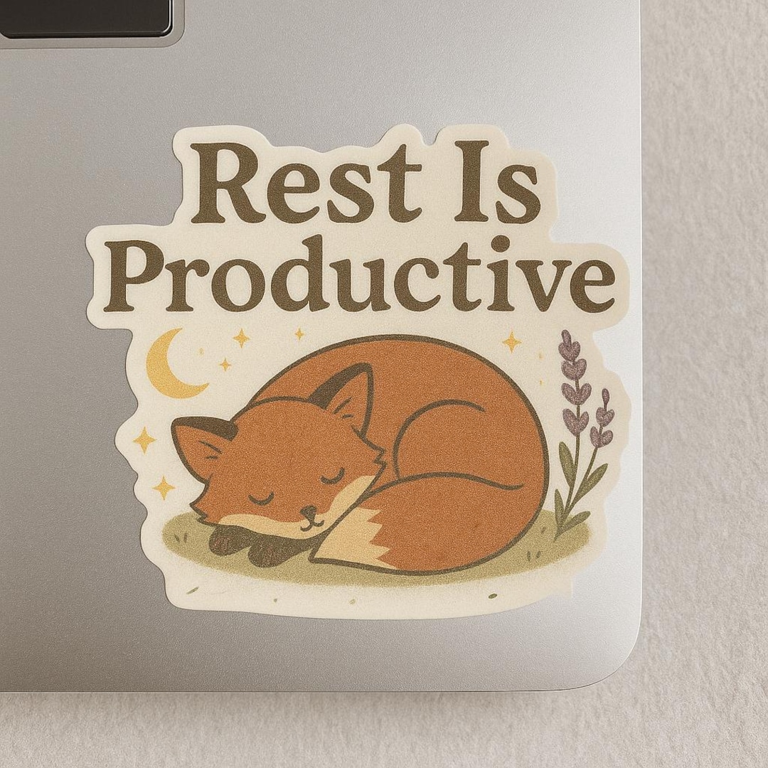 Rest is Productive Sticker | Self Care Vinyl Sticker | Mental Health ...