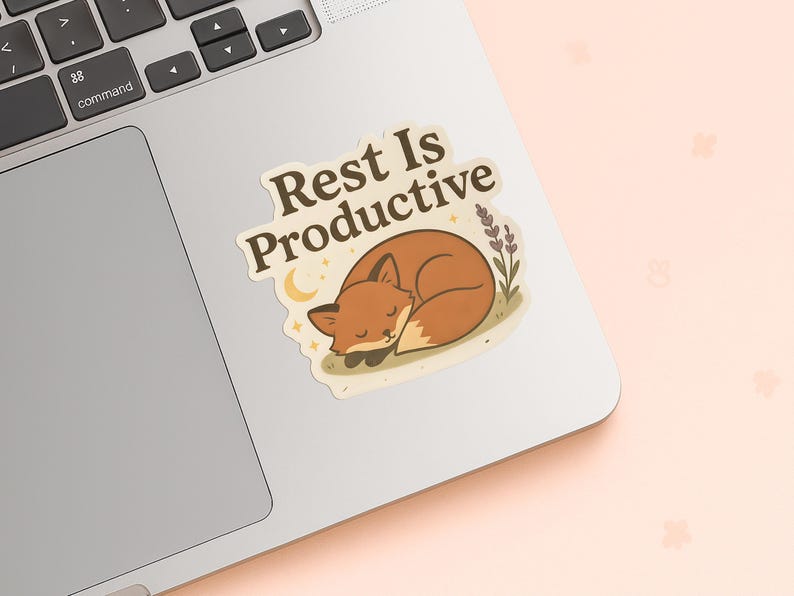 Rest is Productive Sticker | Self Care Vinyl Sticker | Mental Health ...