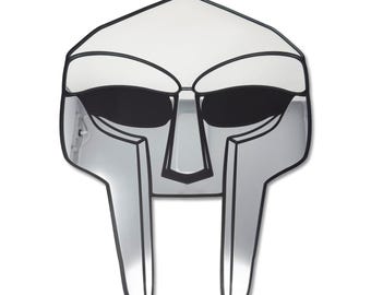 MF Doom Mask Mirror: Handcrafted Black & Silver Acrylic Wall Art - Etsy