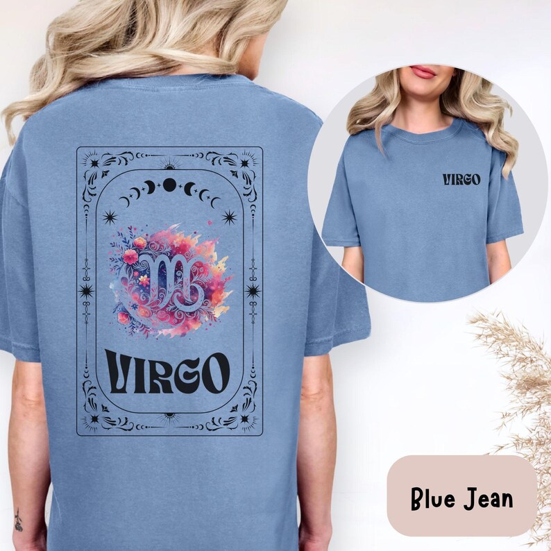Virgo Zodiac Comfort Colors Shirt, Zodiac Birthday Gift, Matching Girls ...