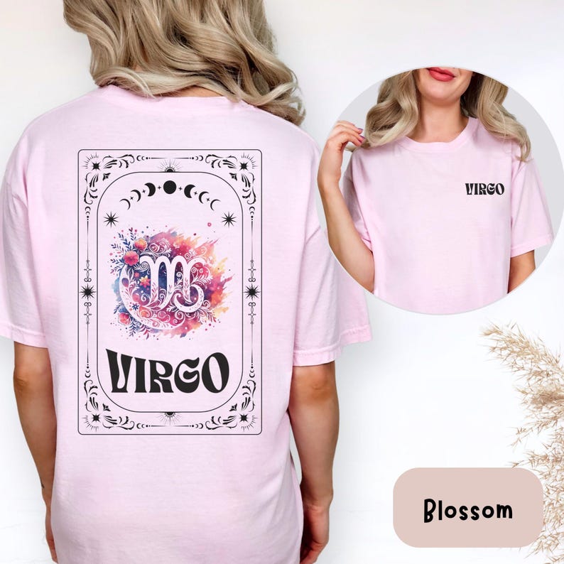 Virgo Zodiac Comfort Colors Shirt, Zodiac Birthday Gift, Matching Girls ...