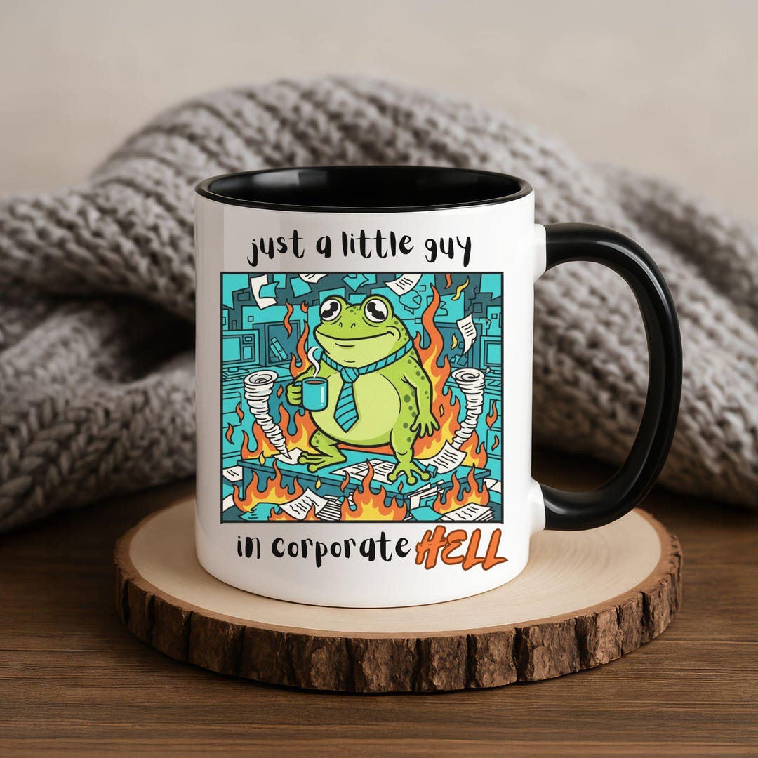 Funny Frog Coffee Mug: Sarcastic Meme Office Humor - Etsy