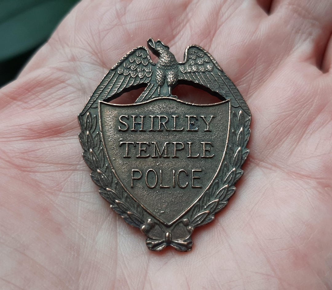 Vintage Shirley Temple Police Badge Pin. 1930s Hollywood Collectible ...