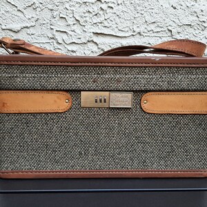 Vintage Hartmann Train Case. Tweed Fabric and Leather. Luggage, Travel ...
