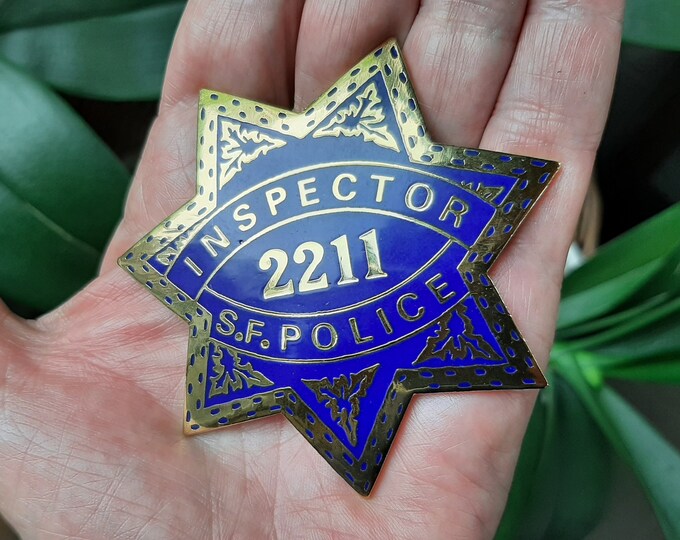 Vintage Dirty Harry Replica San Francisco Police Inspector Star Badge ...