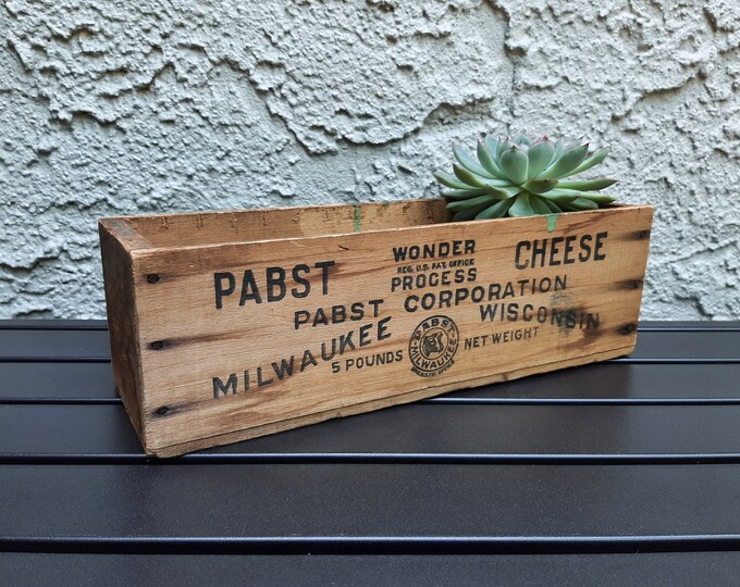 Vintage Pabst Wonder Process Cheese Wood Box. Milwaukee WI. Kitchen ...