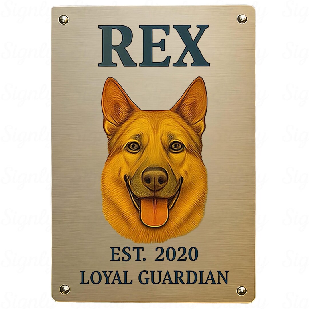 German Shepherd Personalized Sign Custom Dog Plaque Weatherproof Wall ...