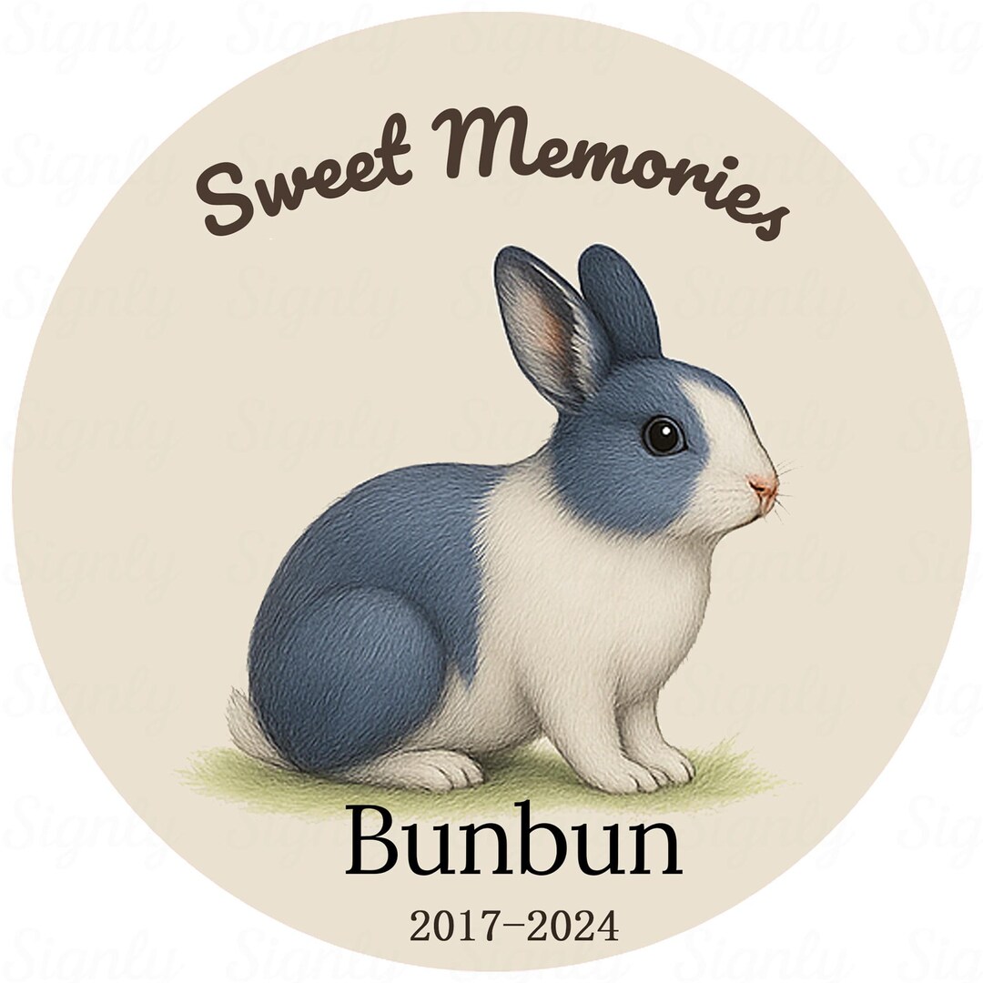 Custom Dutch Rabbit Memorial Sign: Farmhouse Pet Loss Gift - Etsy