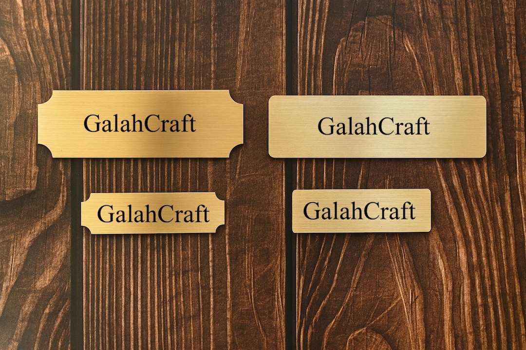 Custom Brass Plate, Name Plate, Engraved Brass Plate, Gold Name Plates ...